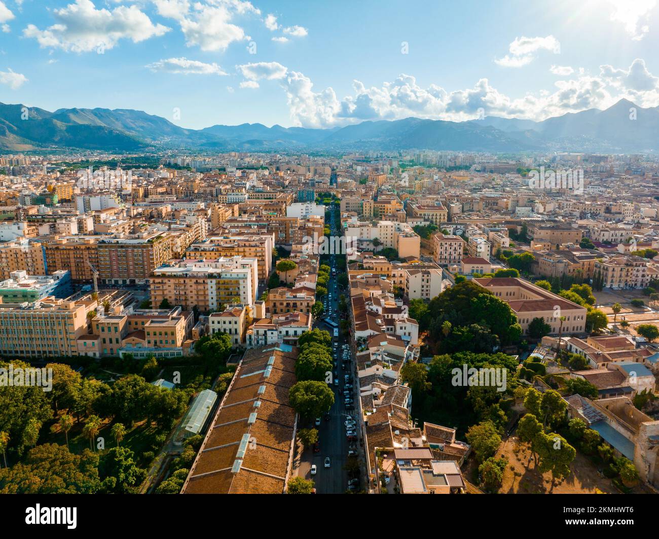 Aerial panoramic view of Palermo town in Sicily Stock Photo - Alamy