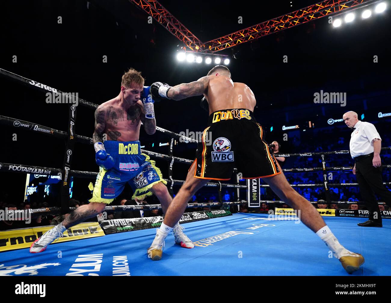 Calvin McCord (left) and Sam Noakes in the WBC International Silver ...