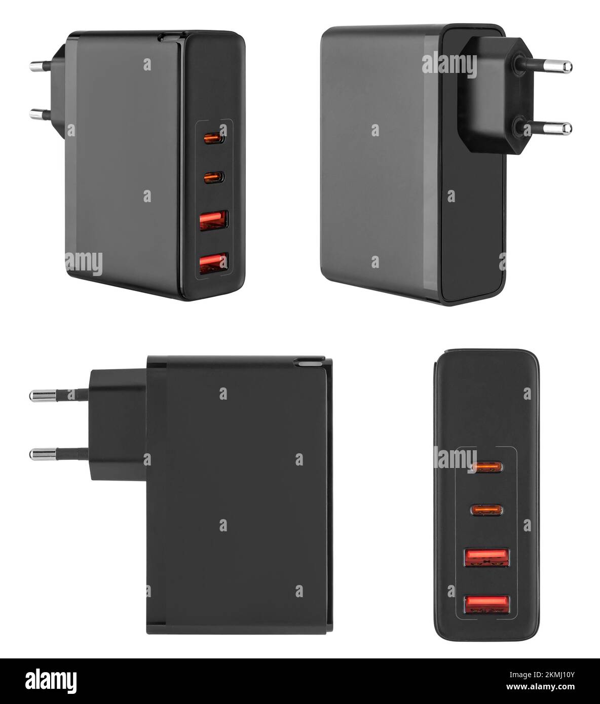 power adapter for phone tablet, isolated on white background Stock ...