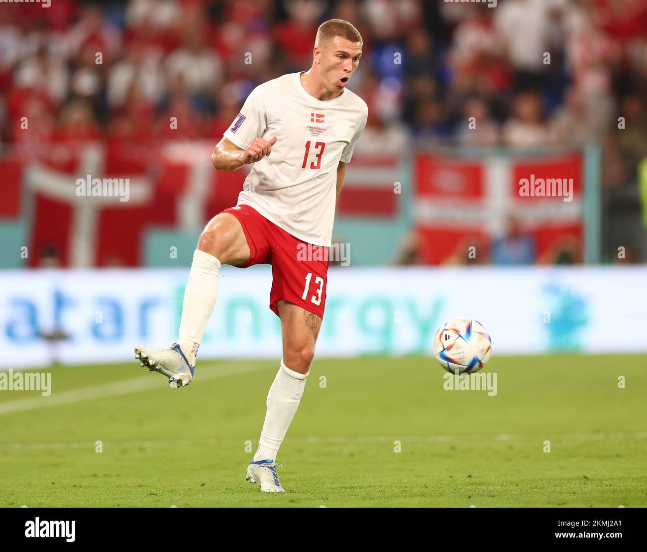 Doha, Qatar, 26th November 2022. Rasmus Kristensen of Denmark during ...