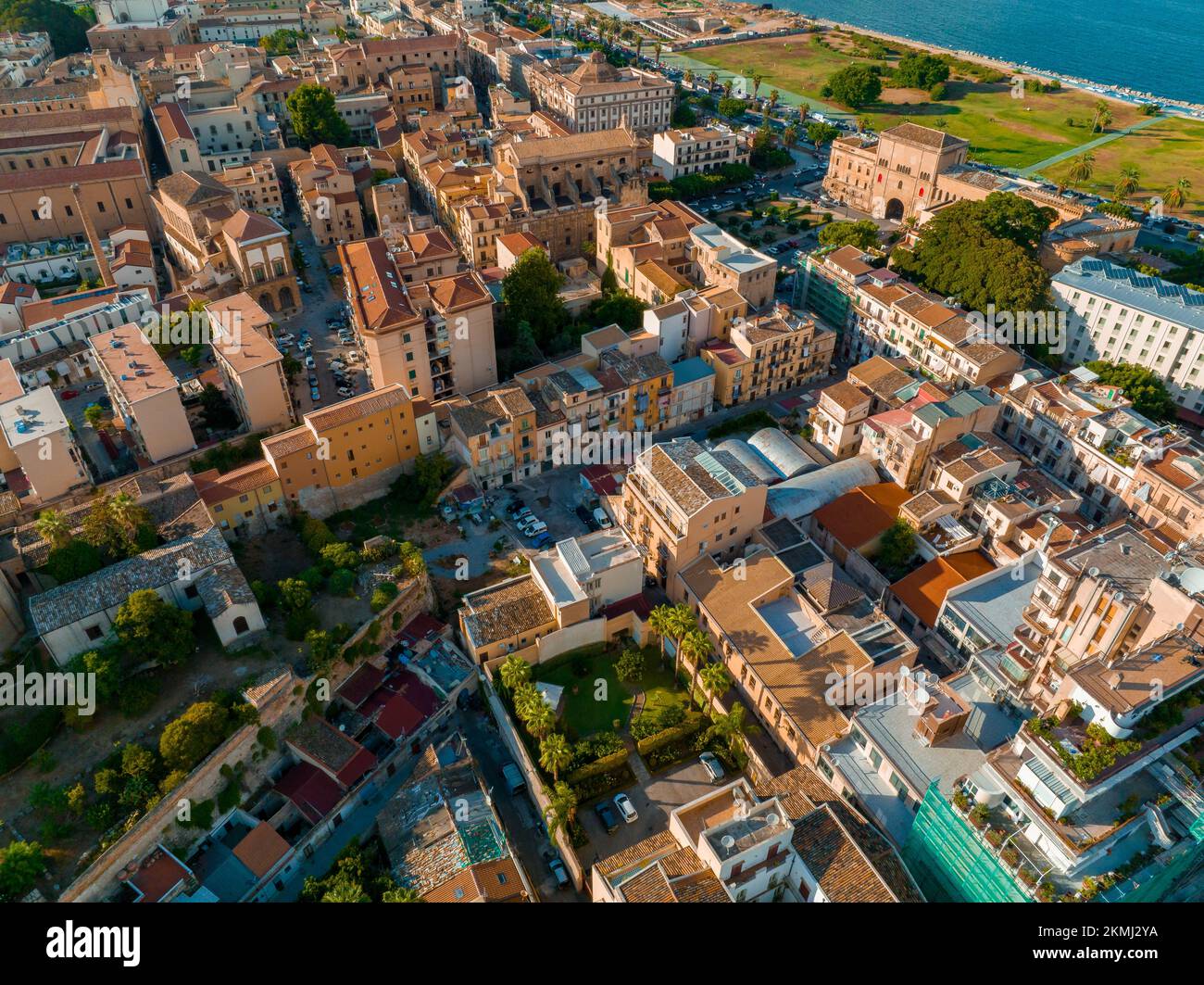 Aerial panoramic view of Palermo town in Sicily Stock Photo - Alamy