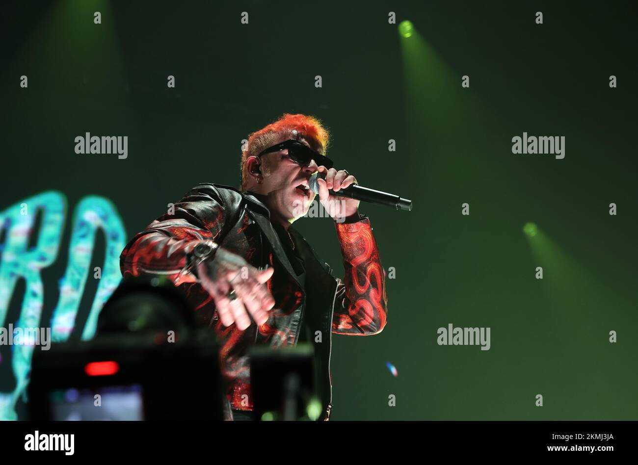 Italian singer/rapper Salmo during his "Flop tour 2022" - Unipol Arena ...
