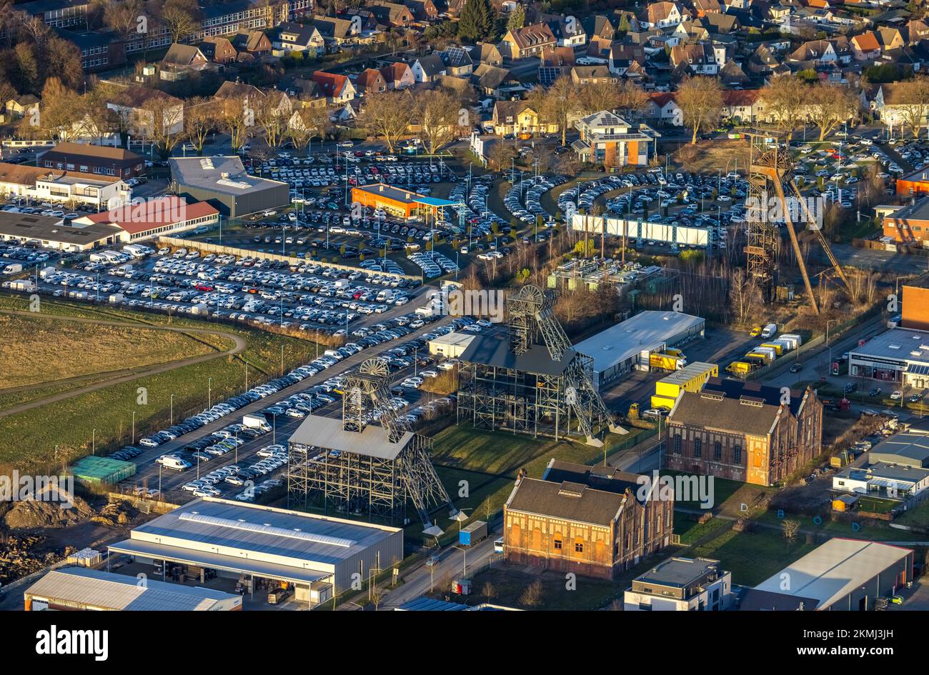 Aerial view, Radbod cultural district, Radbod colliery industrial ...