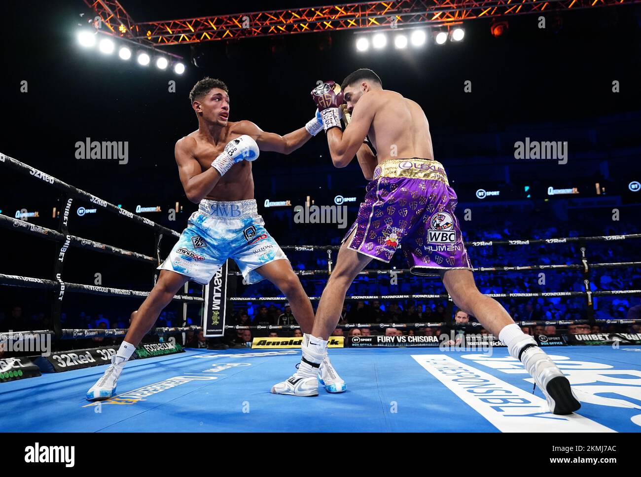 River Wilson-Bent (left) and Hamzah Sheeraz in the WBC Silver Middle ...