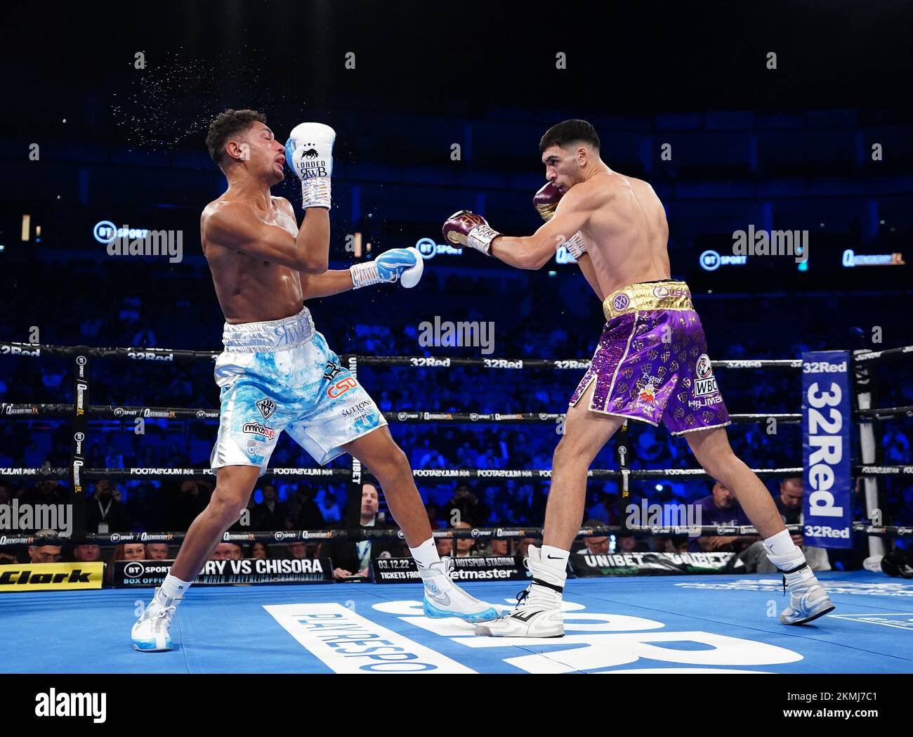River Wilson-Bent (left) and Hamzah Sheeraz in the WBC Silver Middle ...