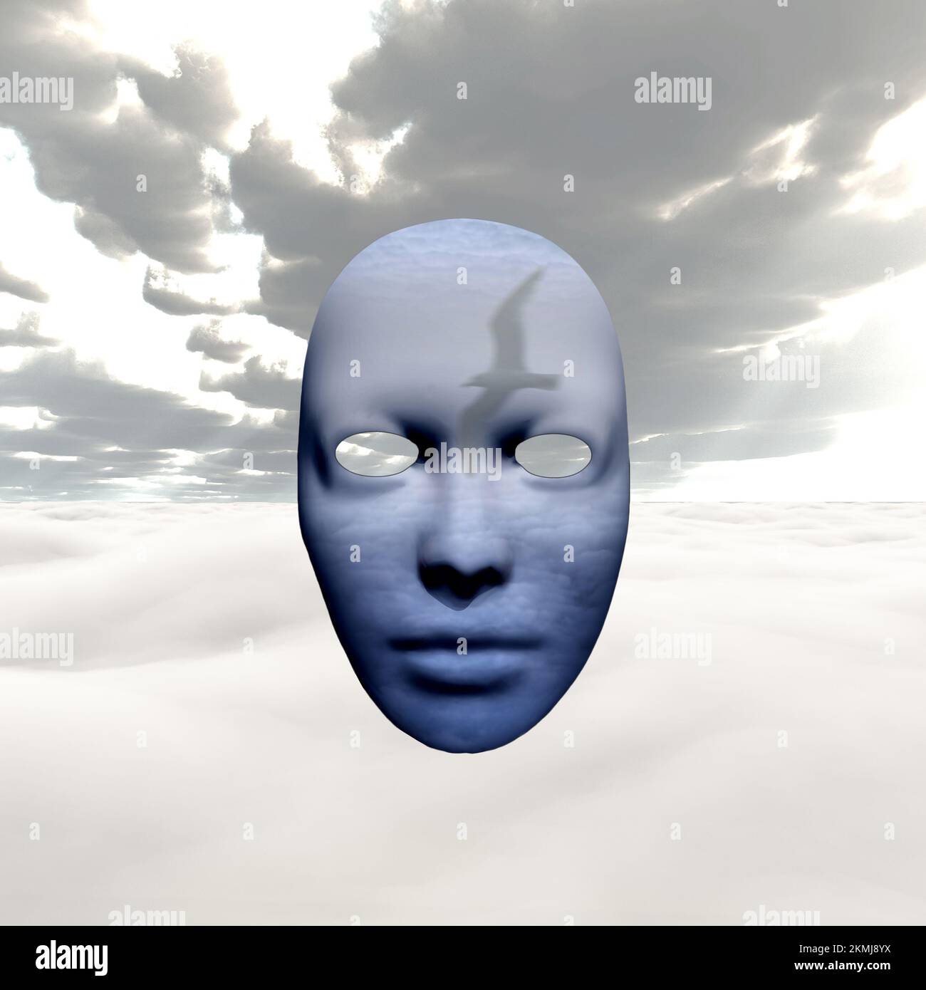 Mystic woman face in clouds hi-res stock photography and images - Alamy