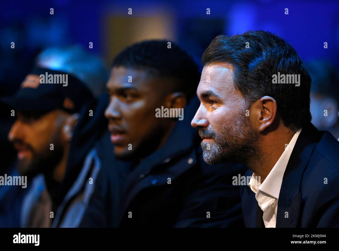 Anthony Joshua and Eddie Hearn in the stands at the OVO Arena Wembley ...