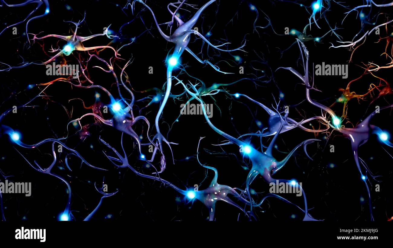Brain Cells and Deep Space Stock Photo - Alamy