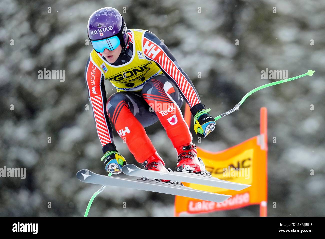 Canada's Brodie Seger skis down the hill during the men’s downhill race ...
