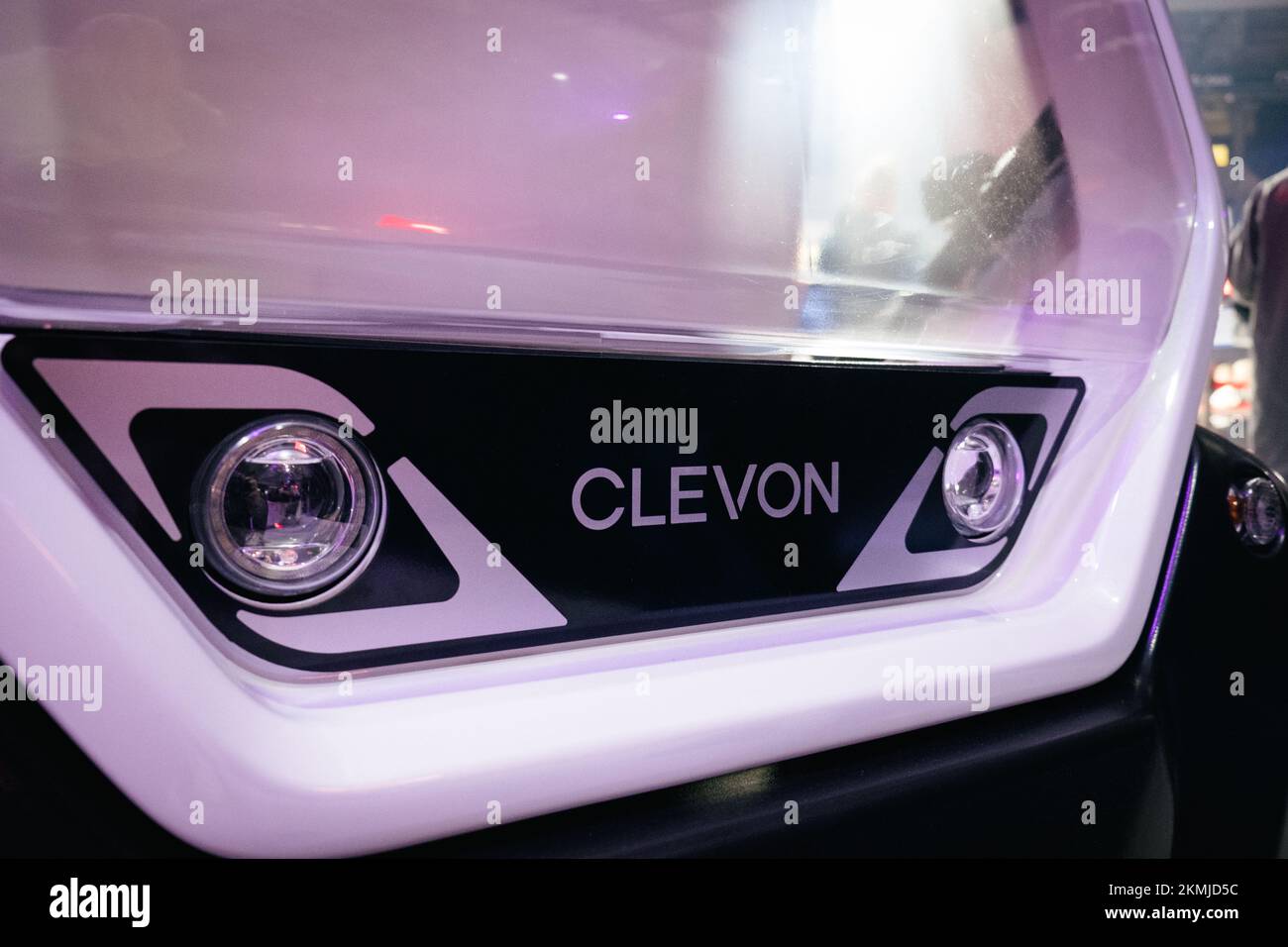 Tallinn, Estonia - November 26: Clevon self-driving unmanned delivery ...