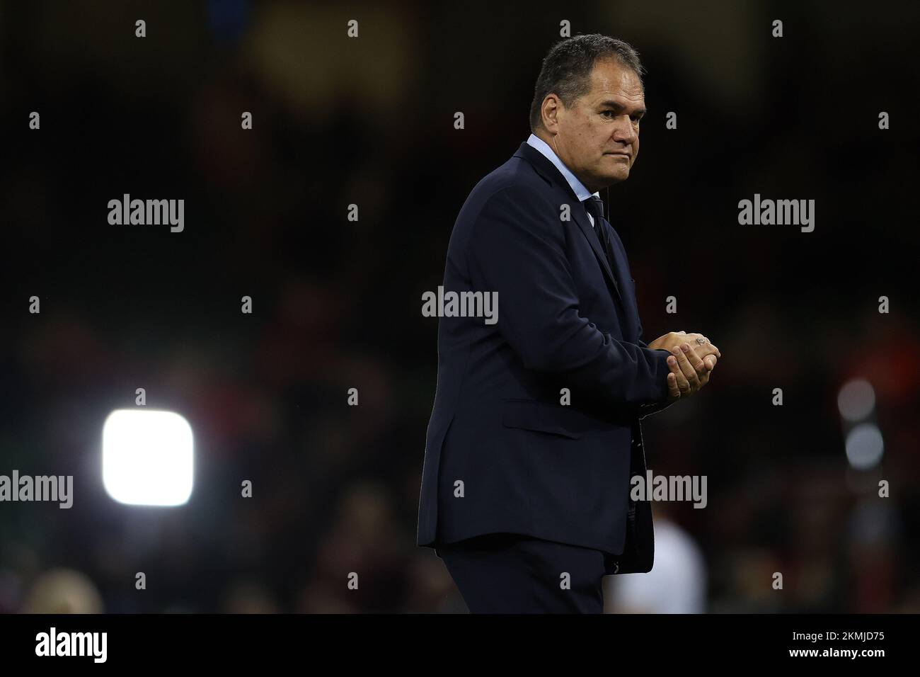 Cardiff, UK. 26th Nov, 2022. Dave Rennie, the head coach of Australia ...