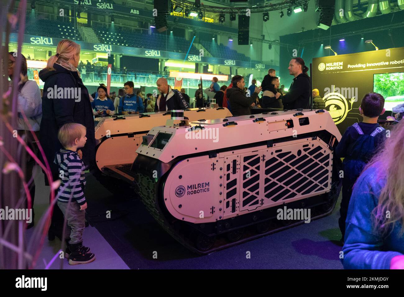 Tallinn, Estonia - November 26, 2022: The THeMIS UGV by Milrem Robotics ...