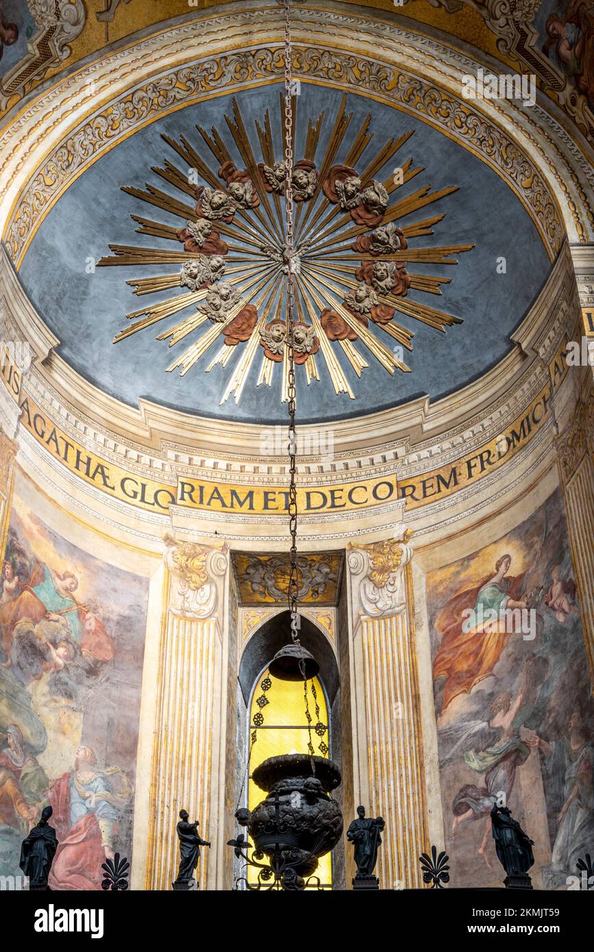 The Interior of The Cathedral of Sant'Agata, Catania, Sicily, Italy ...