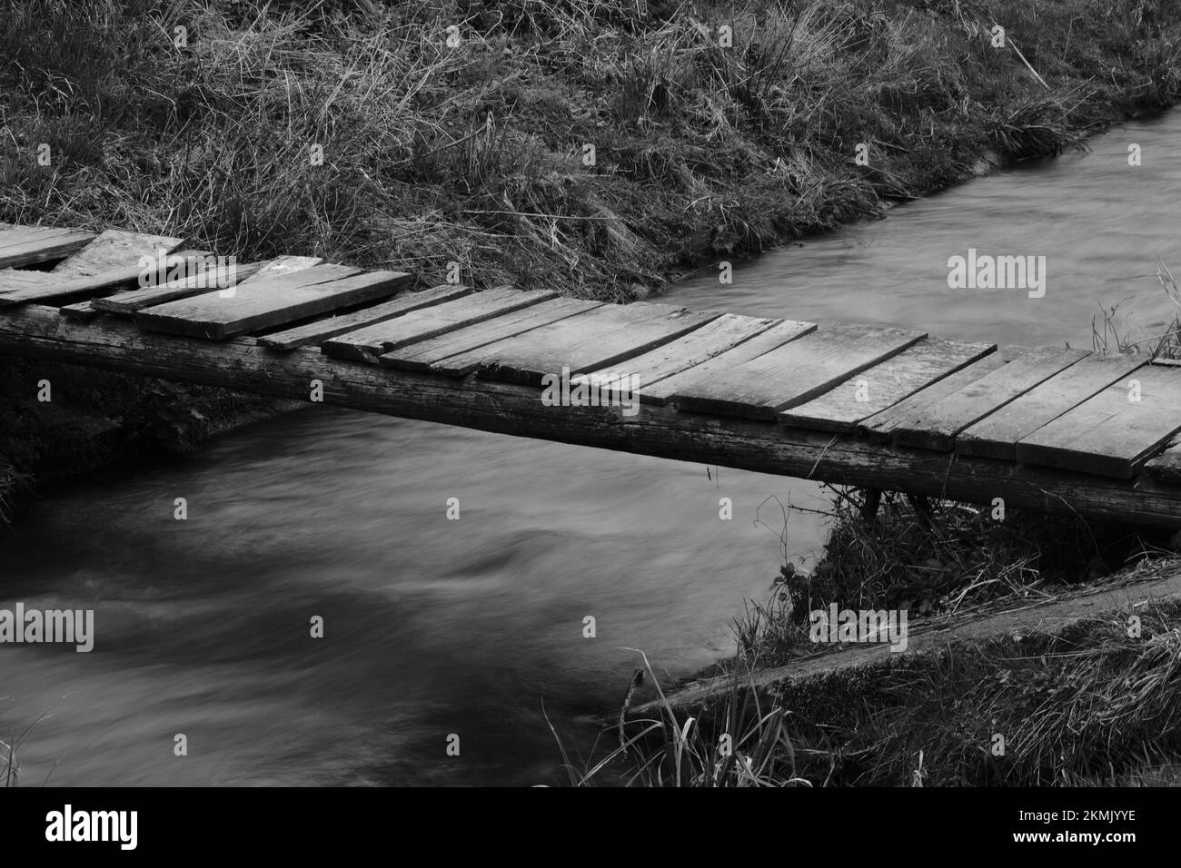 Rural river bridge Black and White Stock Photos & Images - Alamy