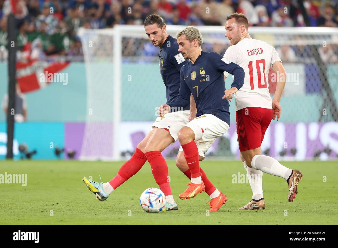 Adrien Rabiot of France, Antoine Griezmann of France, Christian Eriksen ...