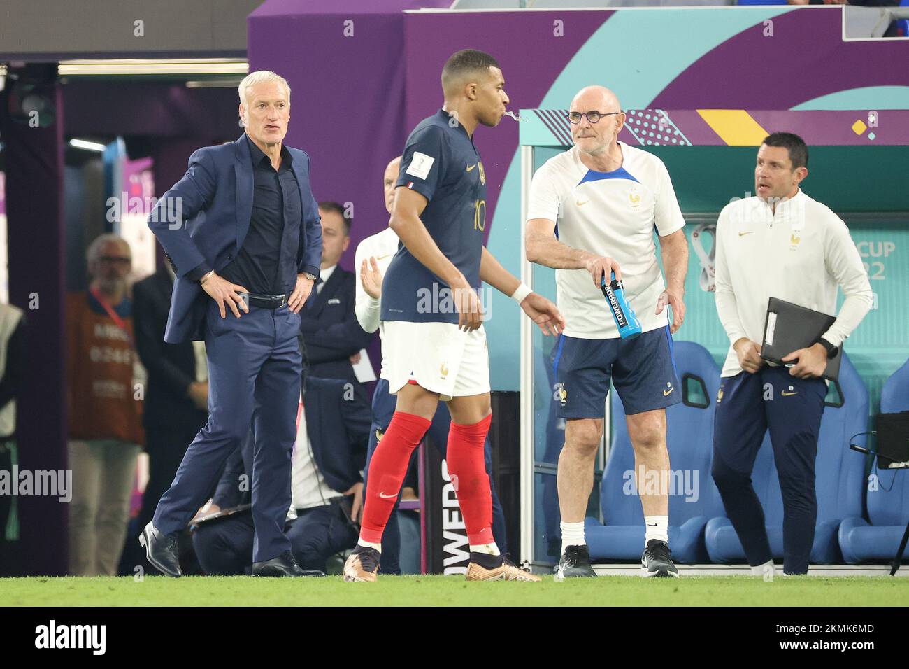 Coach of France Didier Deschamps, Kylian Mbappe of France during the ...