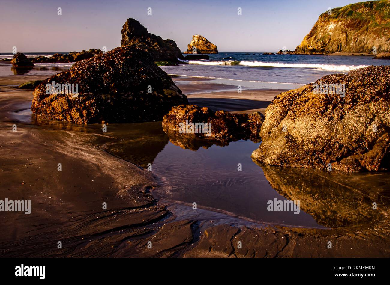 Bandon Beach in Southern Oregon Stock Photo - Alamy