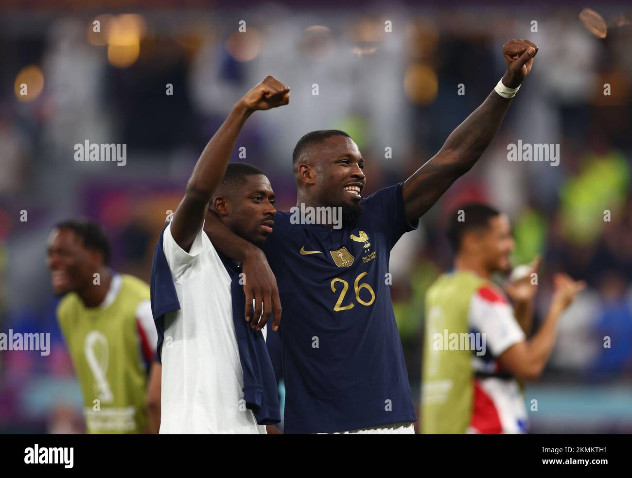 Doha, Qatar, 26th November 2022. Ousmane Dembele of France (l) and ...