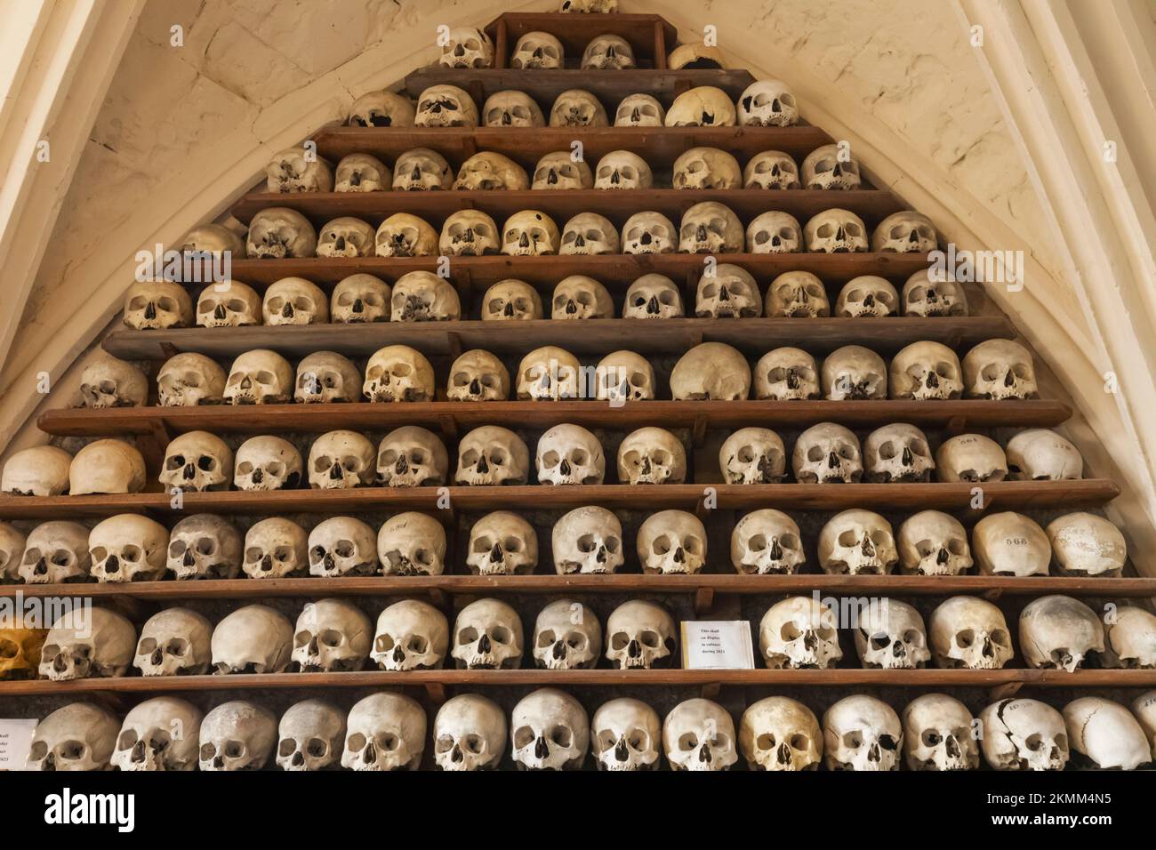 England, Kent, Hythe, St.Leonard's Church, Human Bones in The Crypt ...