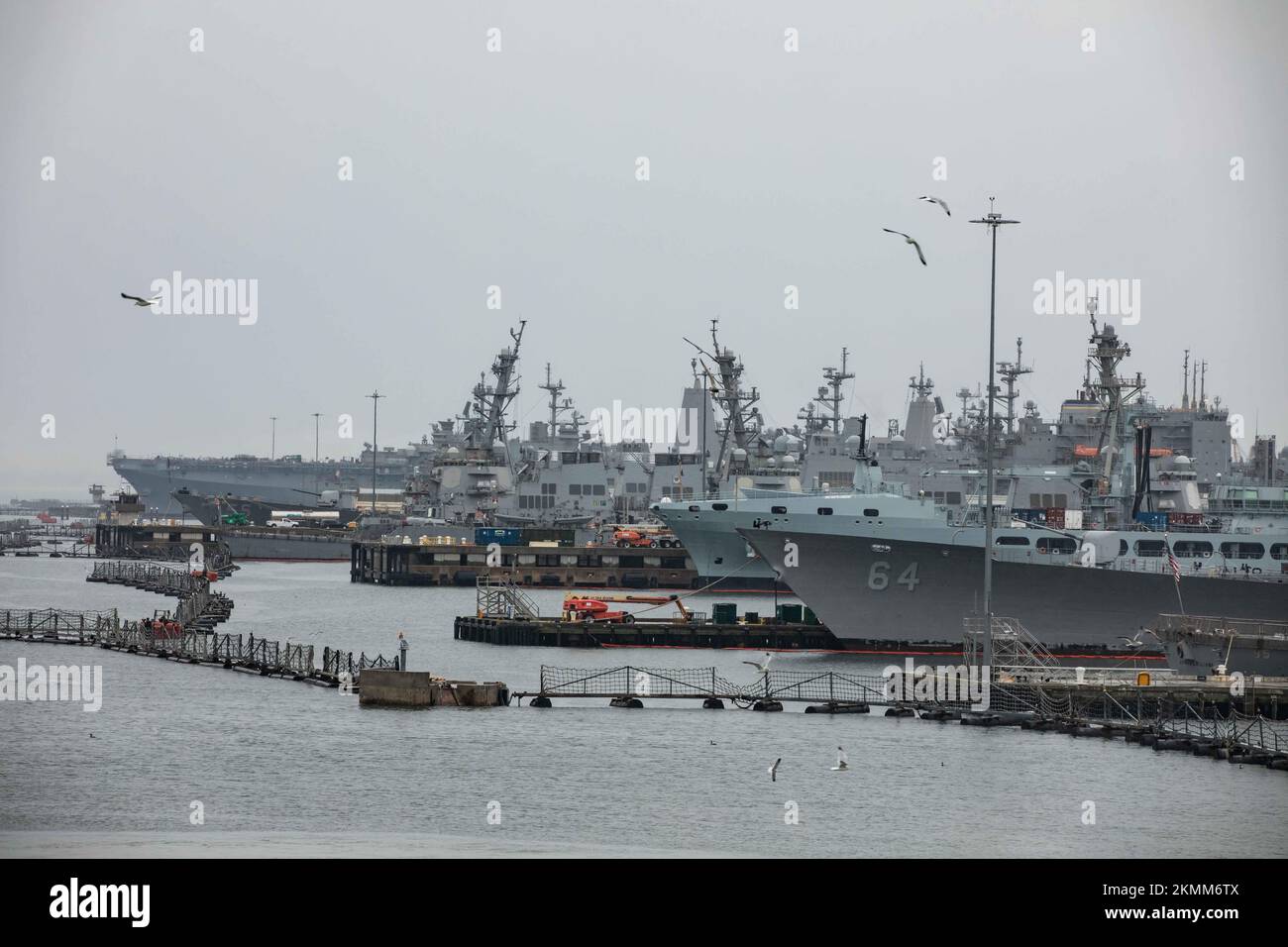 View of naval station norfolk piers hi-res stock photography and images ...