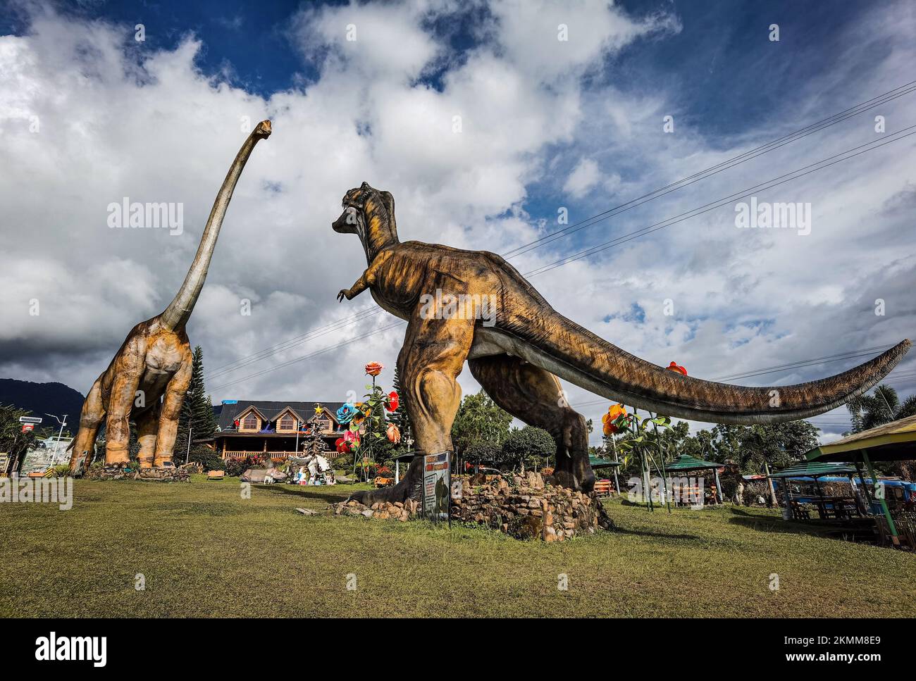 A beautiful view of dinosaur display in Campuestohan Highland Resort ...