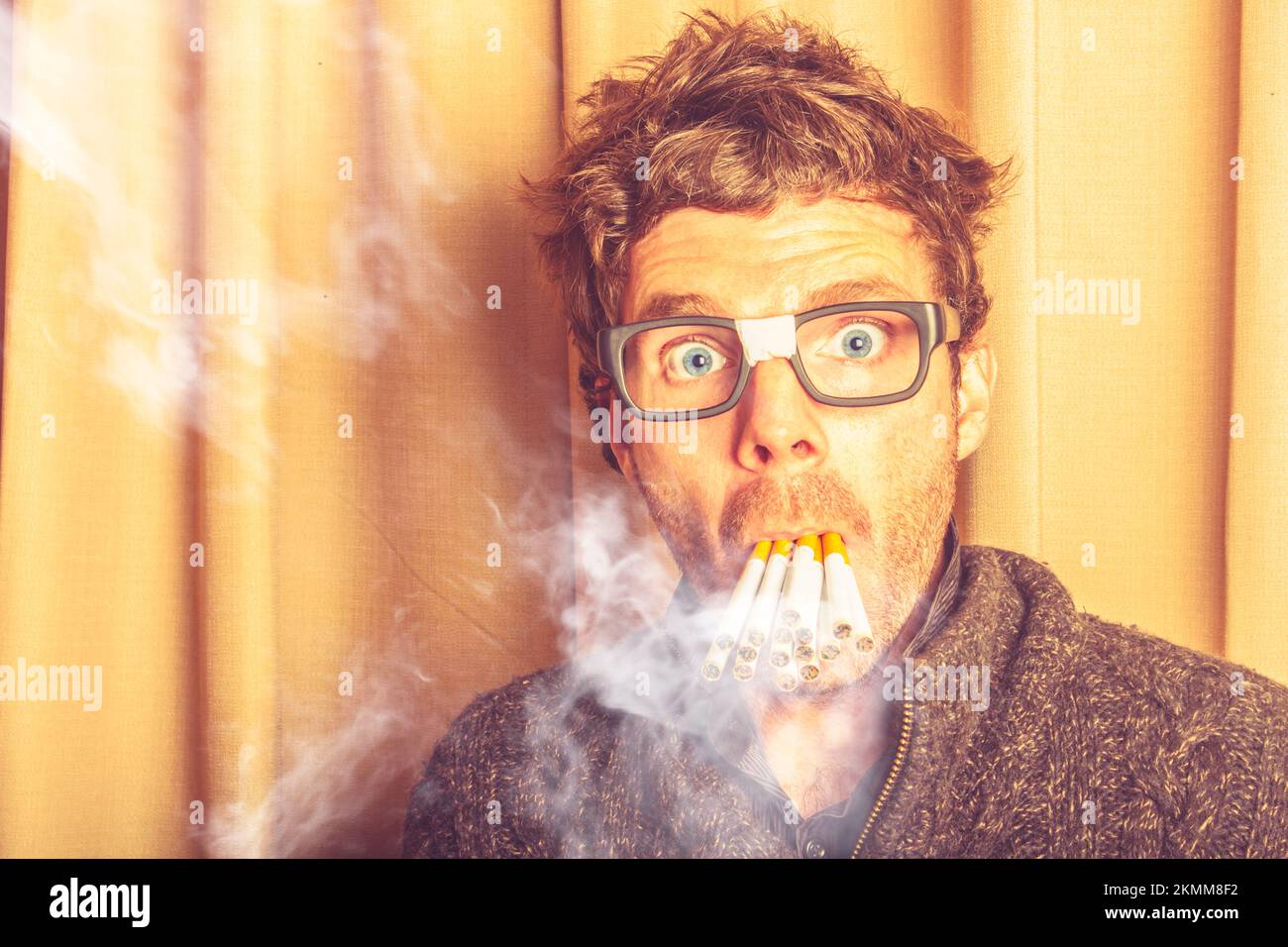 Man smoke eighties hi-res stock photography and images - Alamy
