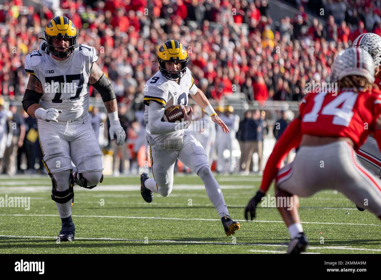Columbus, Ohio, USA. 26th Nov, 2022. Michigan Wolverines quarterback J ...