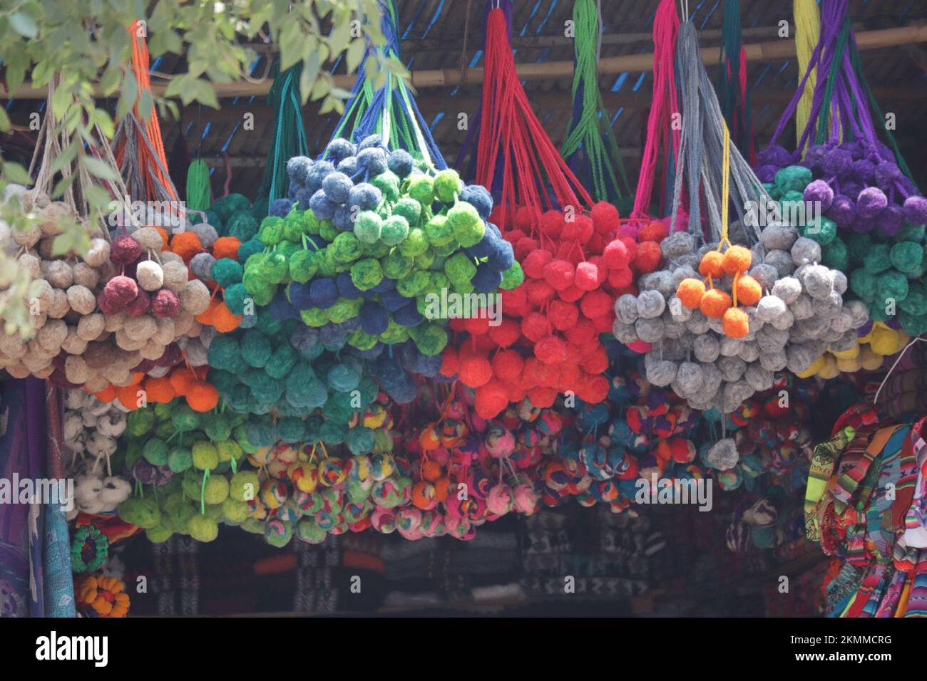 Handicraft items at street stall at Tilcara, Argentina. November 25 ...