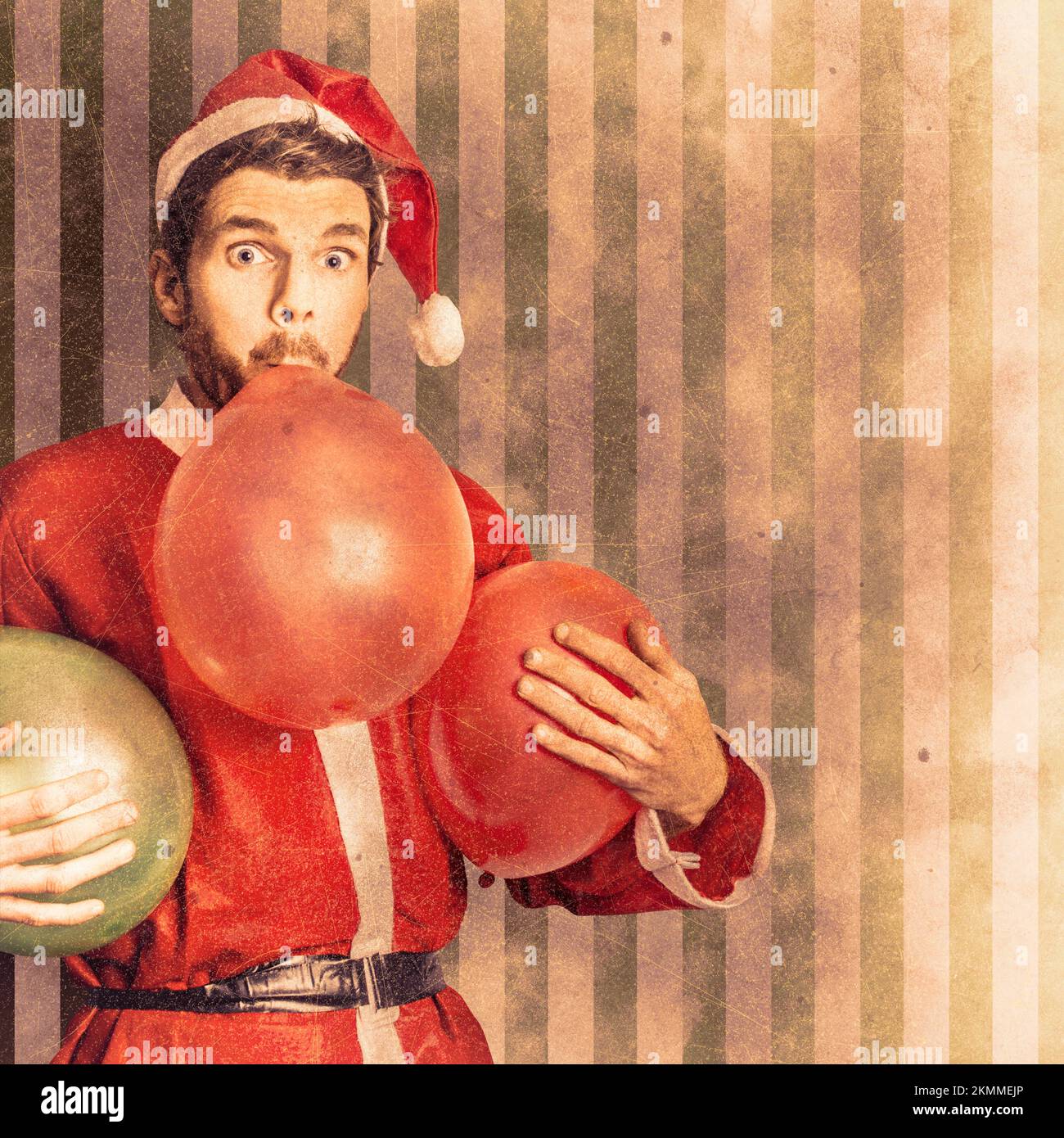 Man blowing up balloon hi-res stock photography and images - Alamy