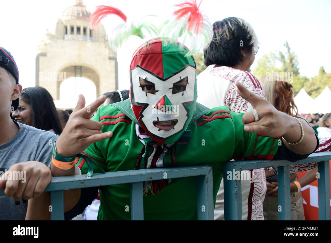 Mexico City, Mexico. 26th Nov, 2022. Mexicans Fans attend the FIFA Fan ...