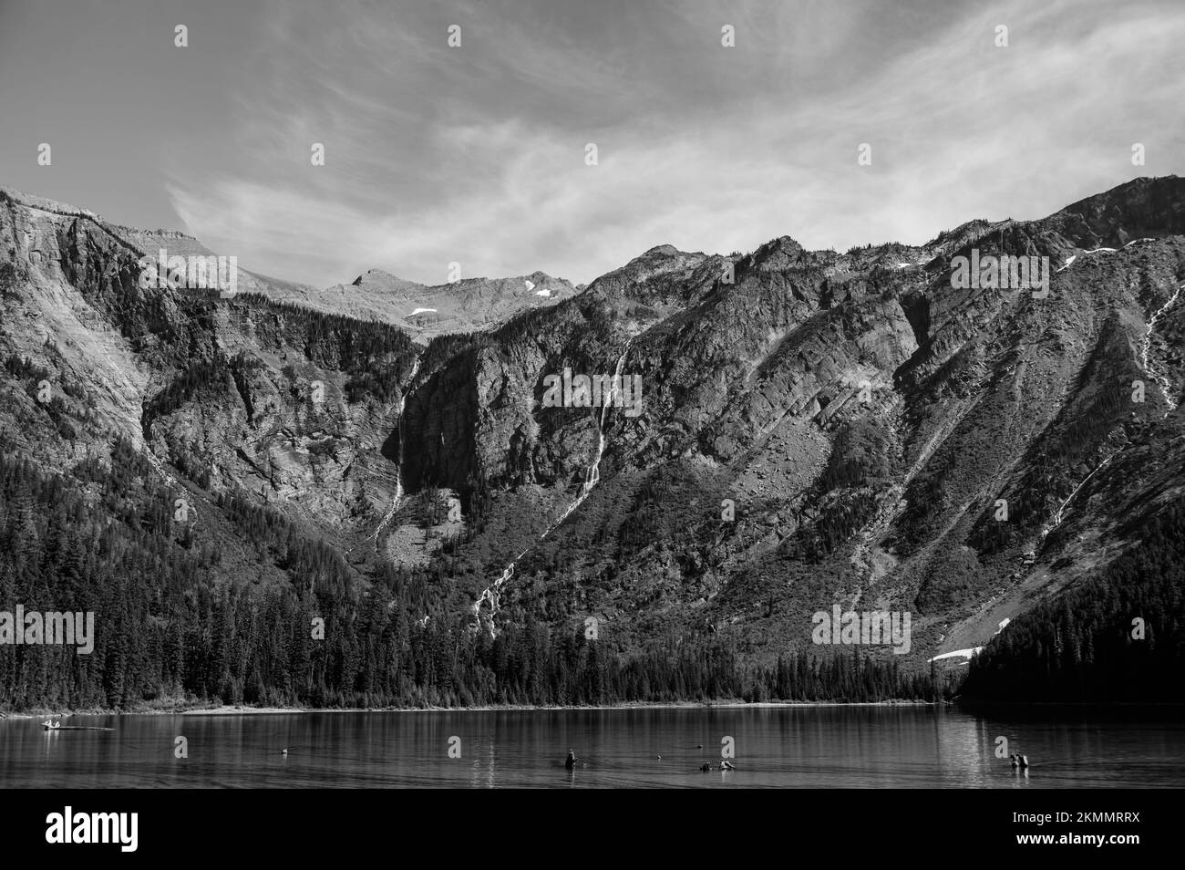 HDR Shoreline view from Avalanche Lake in Glacier National Park, MT ...