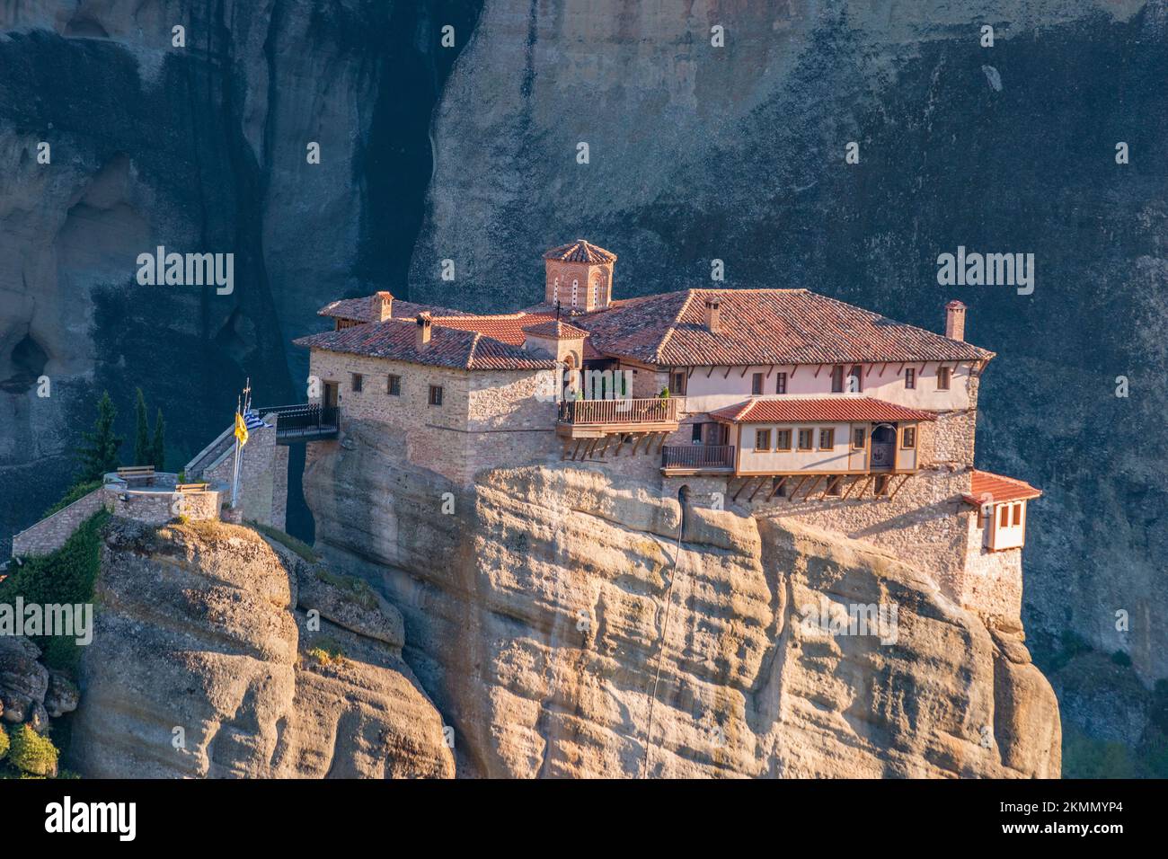 The Holy Monastery of Roussanou, located at Meteora was first ...