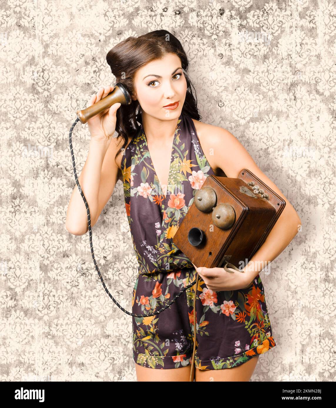 Interior of vintage telephone box hi-res stock photography and images ...