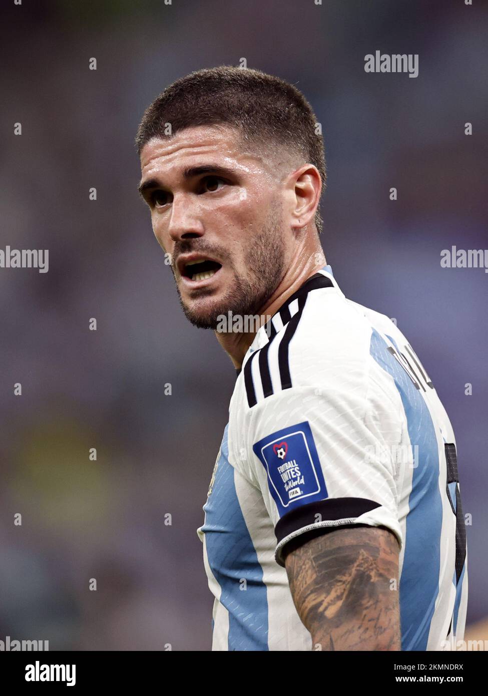 LUSAIL CITY - Rodrigo De Paul of Argentina during the FIFA World Cup ...