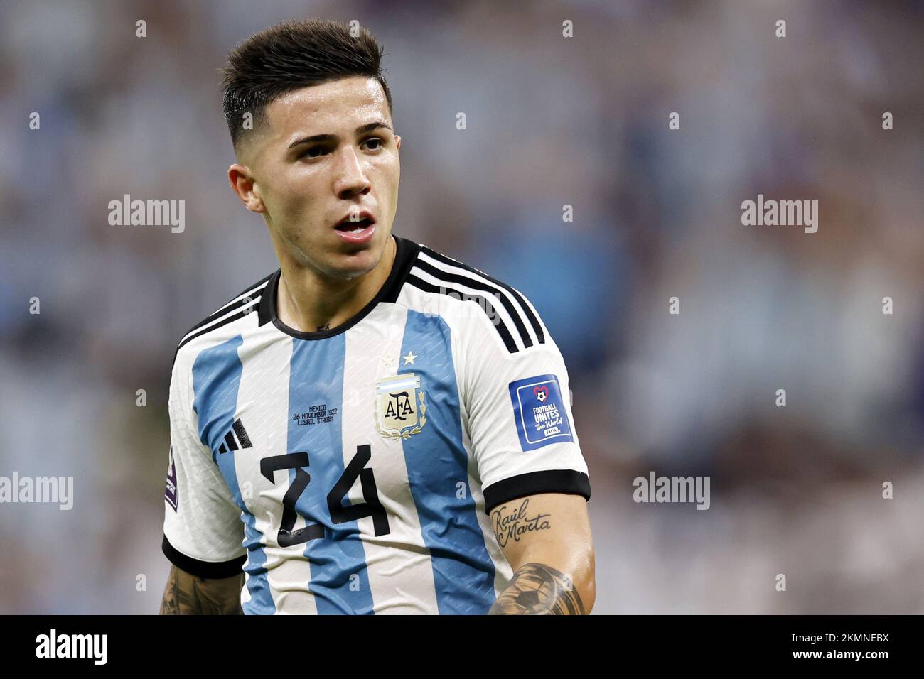 LUSAIL CITY - Enzo Fernandez of Argentina during the FIFA World Cup ...