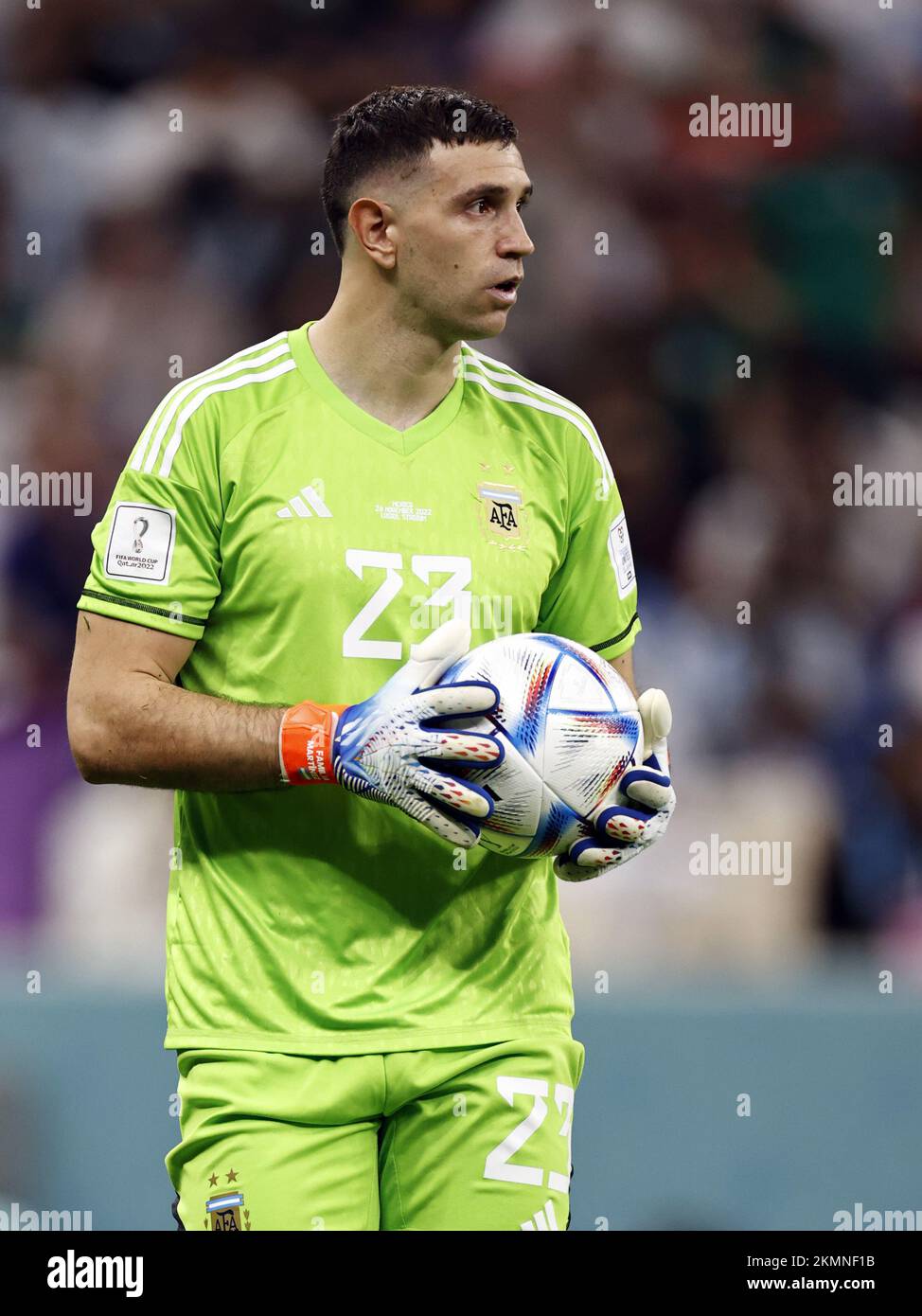 LUSAIL CITY - Argentina goalkeeper Damian Martinez during the FIFA ...