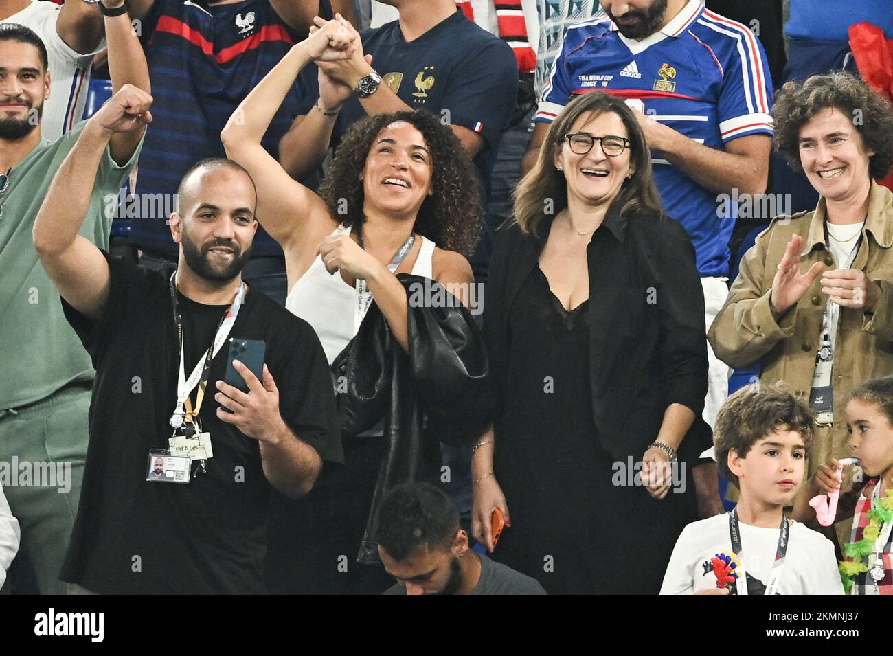 Fayza Lamari, Mother's of Kylian Mbappe attends France v Danemark match ...