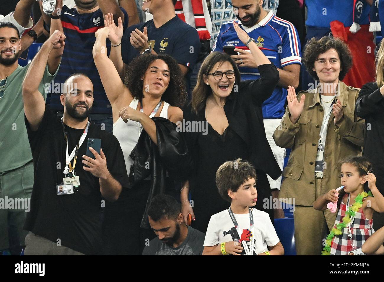 Fayza Lamari, Mother's of Kylian Mbappe attends France v Danemark match ...