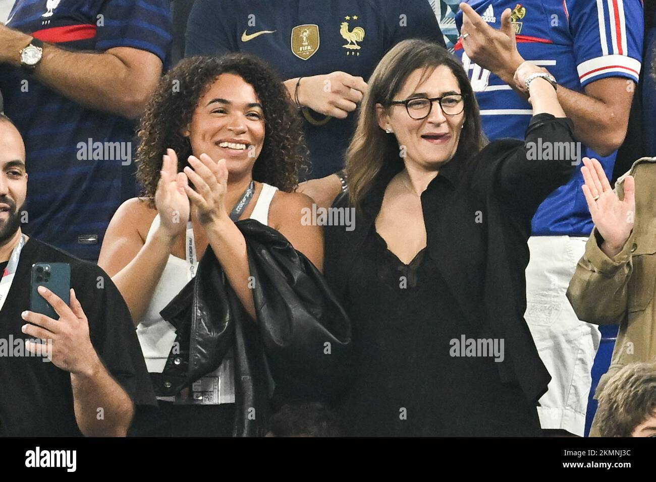 Fayza Lamari, Mother's of Kylian Mbappe attends France v Danemark match ...