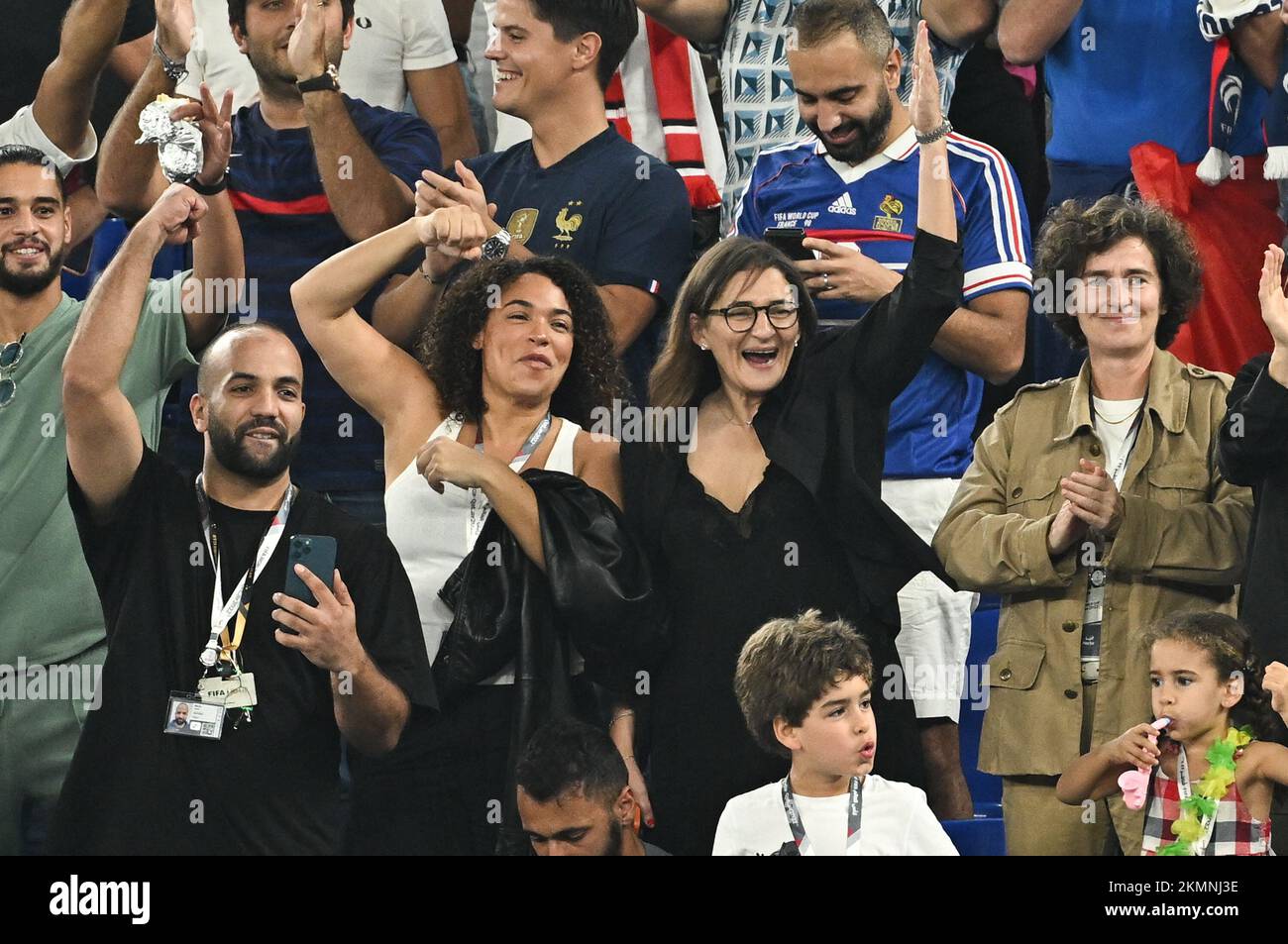 Fayza Lamari, Mother's of Kylian Mbappe attends France v Danemark match ...