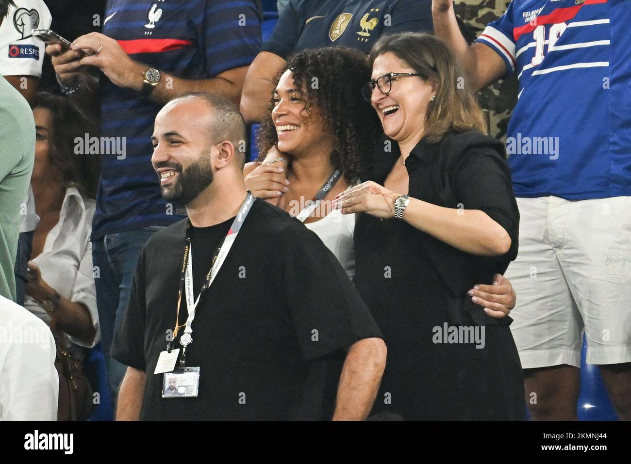 Fayza Lamari, Mother's of Kylian Mbappe attends France v Danemark match ...