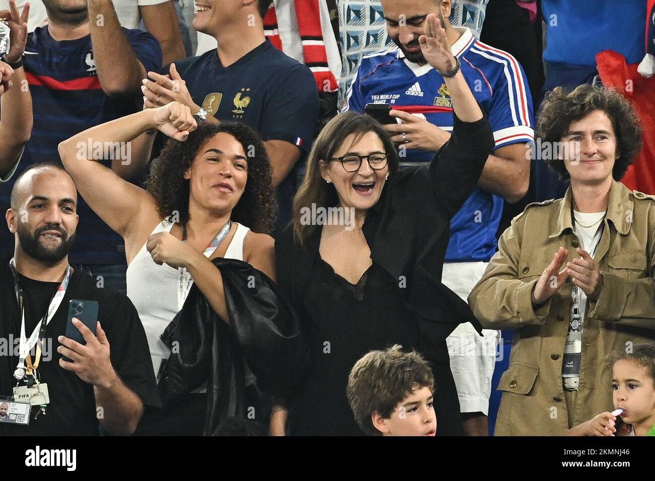 Fayza Lamari, Mother's of Kylian Mbappe attends France v Danemark match ...