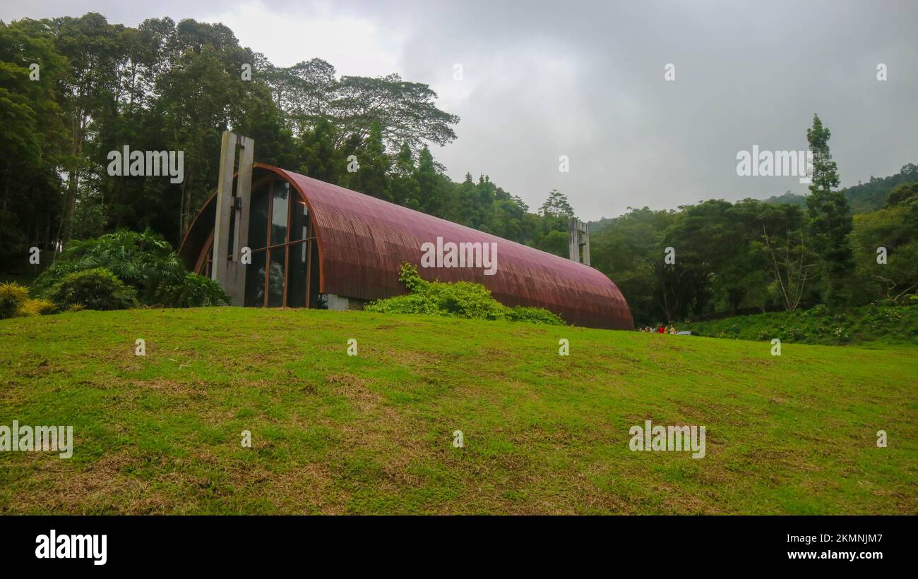 Beautiful church with half tube design Stock Photo - Alamy