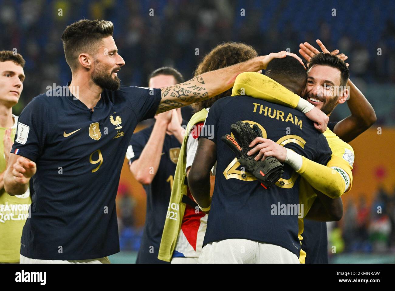 Olivier Giroud, Marcus Thuram of France and Hugo Lloris Capitaine of ...