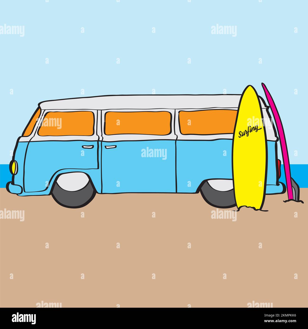Vintage van clipart hi-res stock photography and images - Alamy