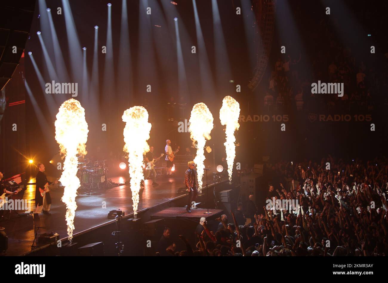 Italian singer/rapper Salmo during his "Flop tour 2022" - Unipol Arena ...