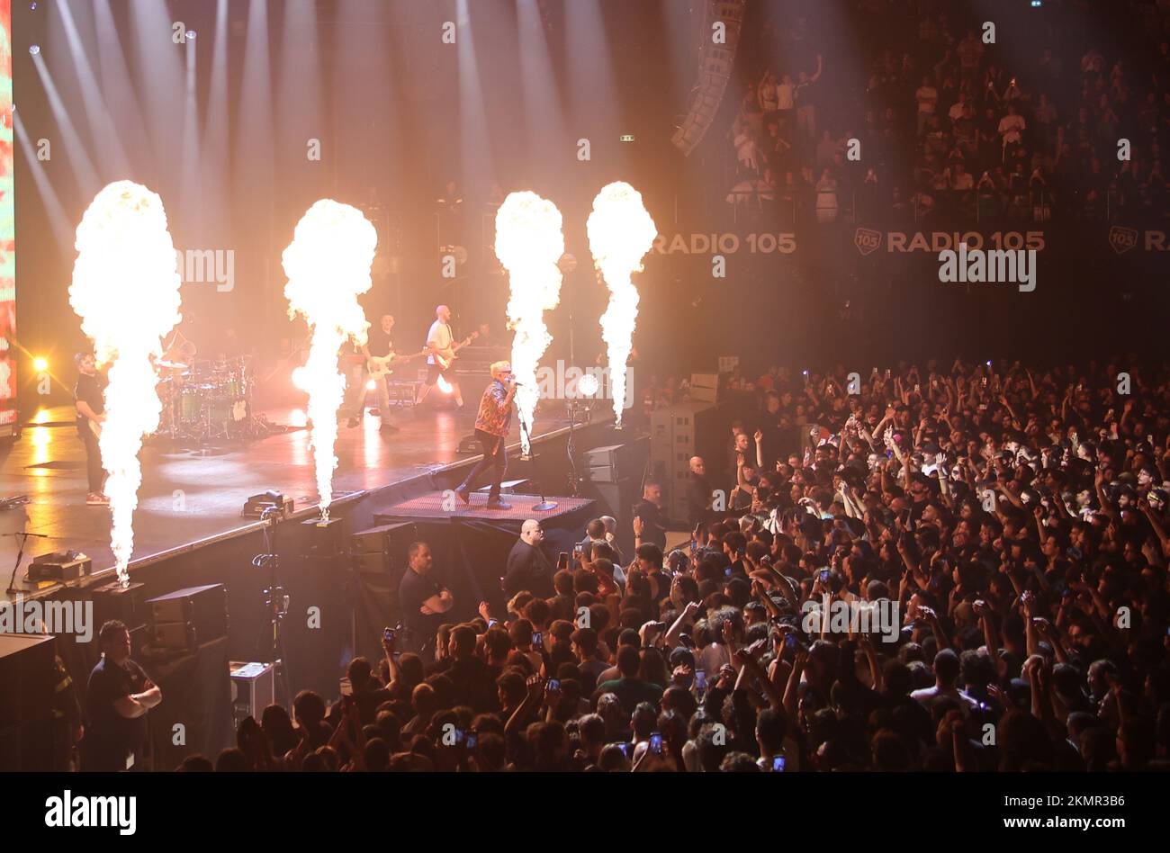 Italian singer/rapper Salmo during his "Flop tour 2022" - Unipol Arena ...