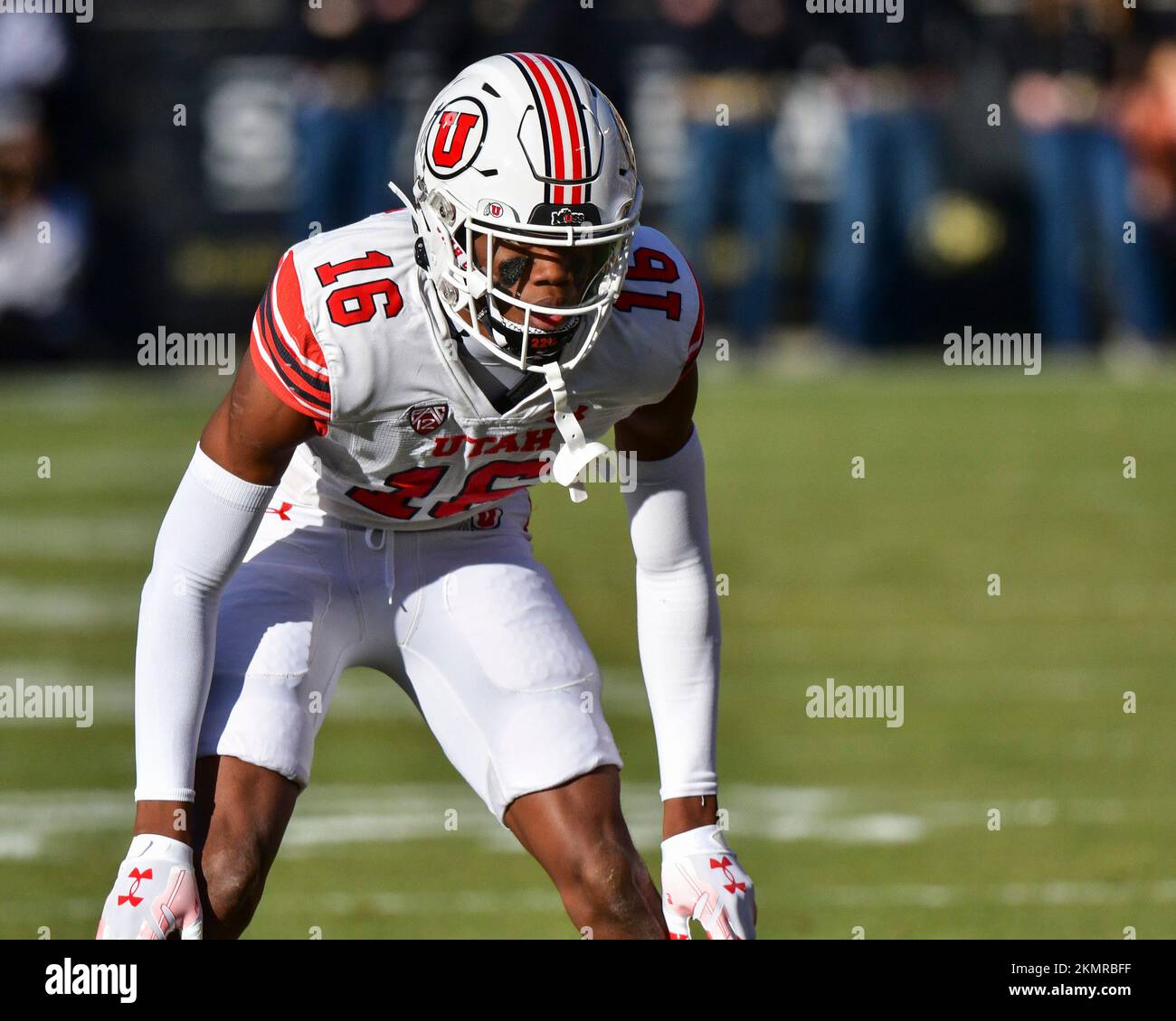 Boulder, CO, USA. 26th Nov, 2022. Utah Utes cornerback Zemaiah Vaughn ...
