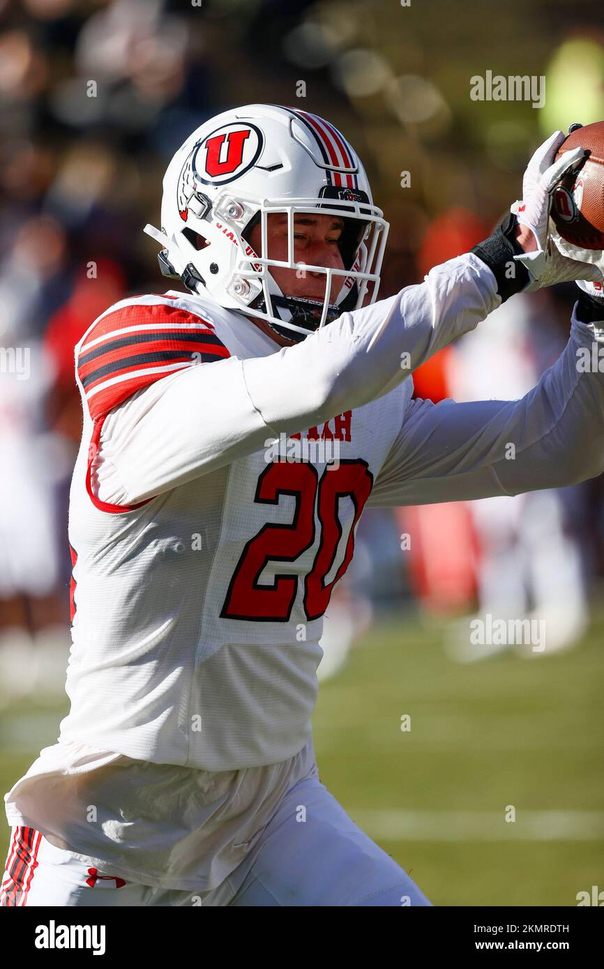Boulder, CO, USA. 26th Nov, 2022. Utah Utes linebacker Lander Barton ...