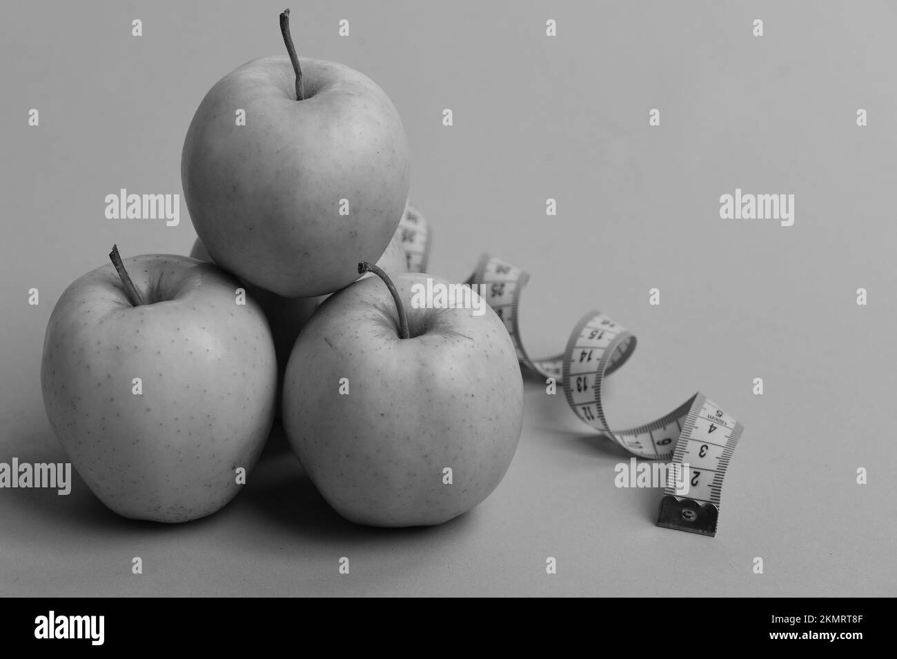 Fresh tasty green apples Black and White Stock Photos & Images - Alamy